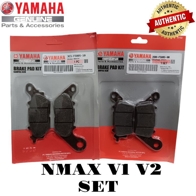 YAMAHA NMAX ABS/NON-ABS BRAKE PAD FRONT and REAR SET V1 V2 2023 MODEL ...