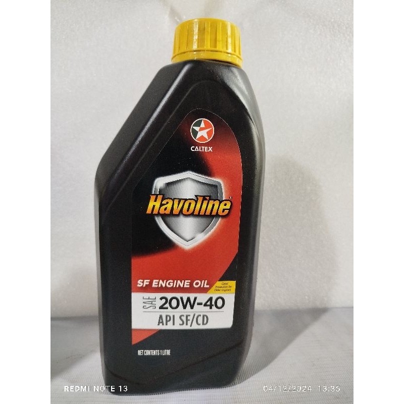 HAVOLINE SF ENGINE OIL SAE 20W-40 1L | Shopee Philippines