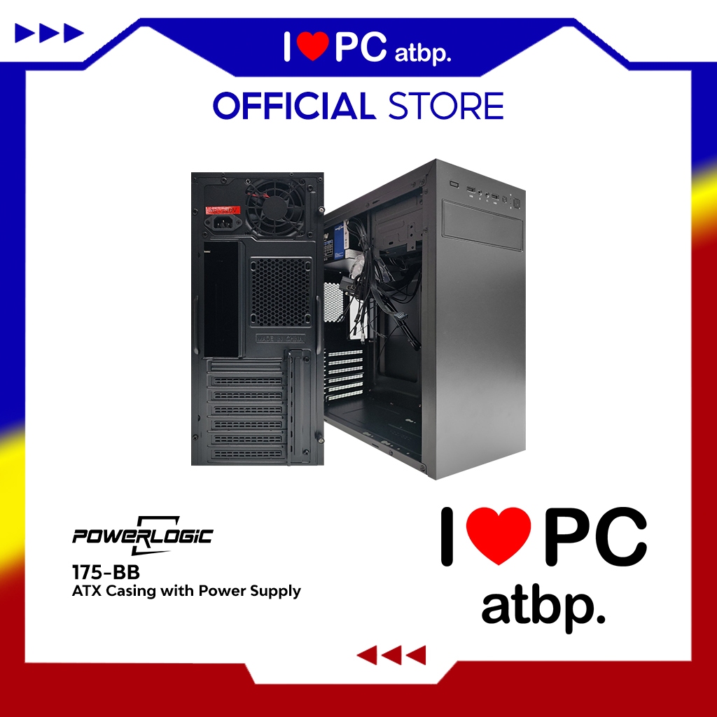 POWERLOGIC 175-BB ATX Casing with 700watts Power Supply | Shopee ...