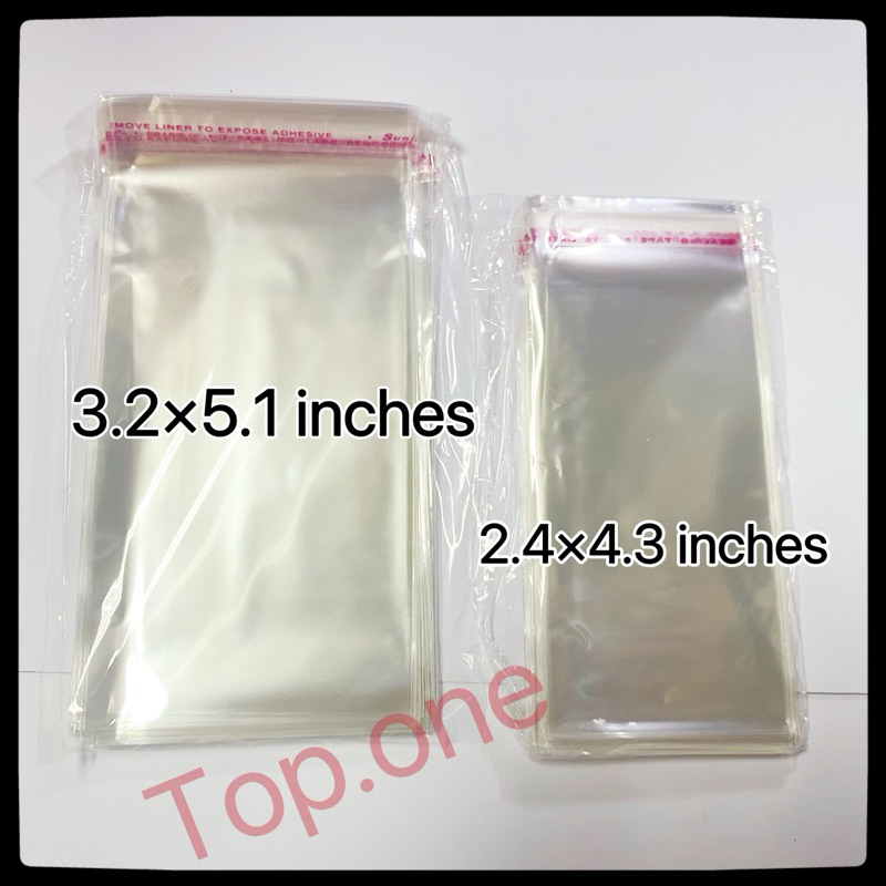 100pcs OPP transparent with Adhesive Clear Plastic Poly Bag for ...