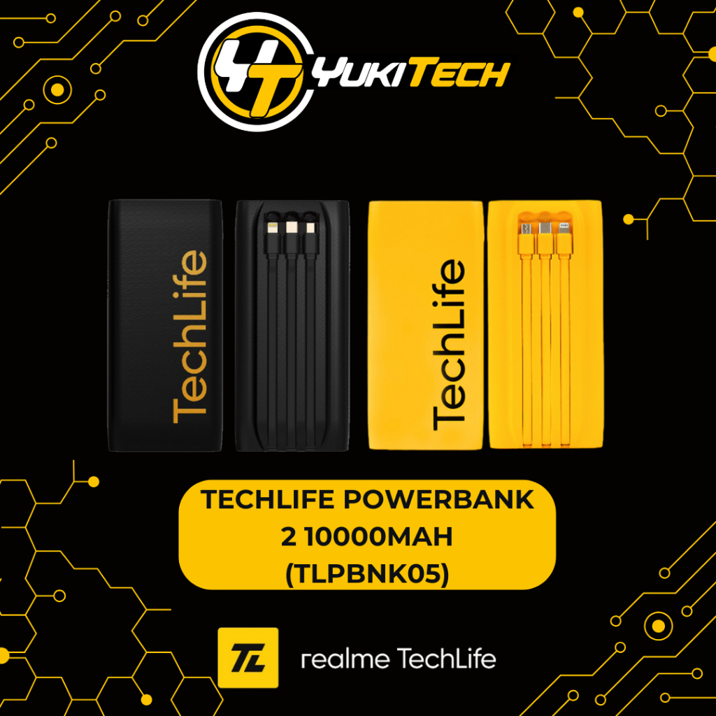REALME TechLife Power Bank 2 10000mAh (TLPBNK05) BLACK / YELLOW ...