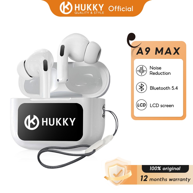 HUKKY A9MAX Earphones LED Touch Screen Display Noise Cancelling In-ear HiFi Stereo Earbuds With ...