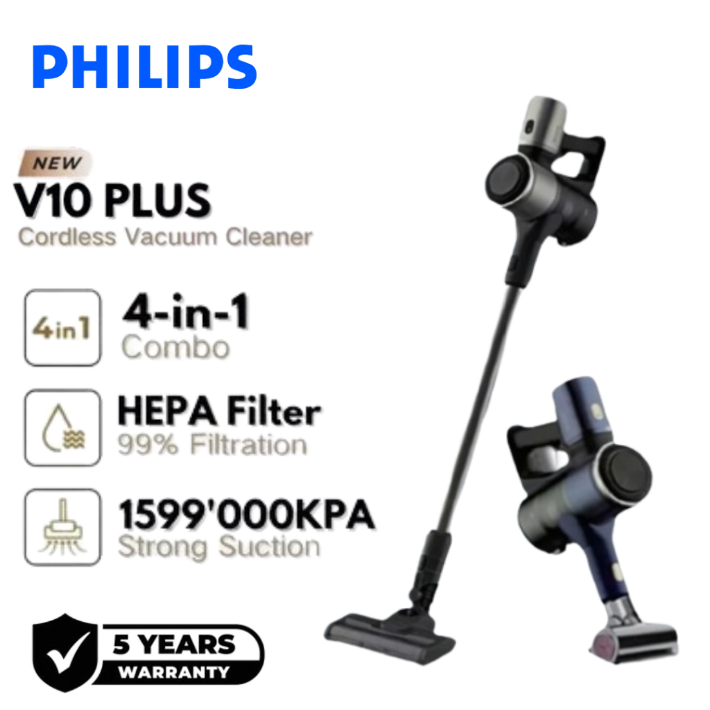 Philips Vacuum V10 PRO High Suction Power Wireless Vacuum Cleaner with ...