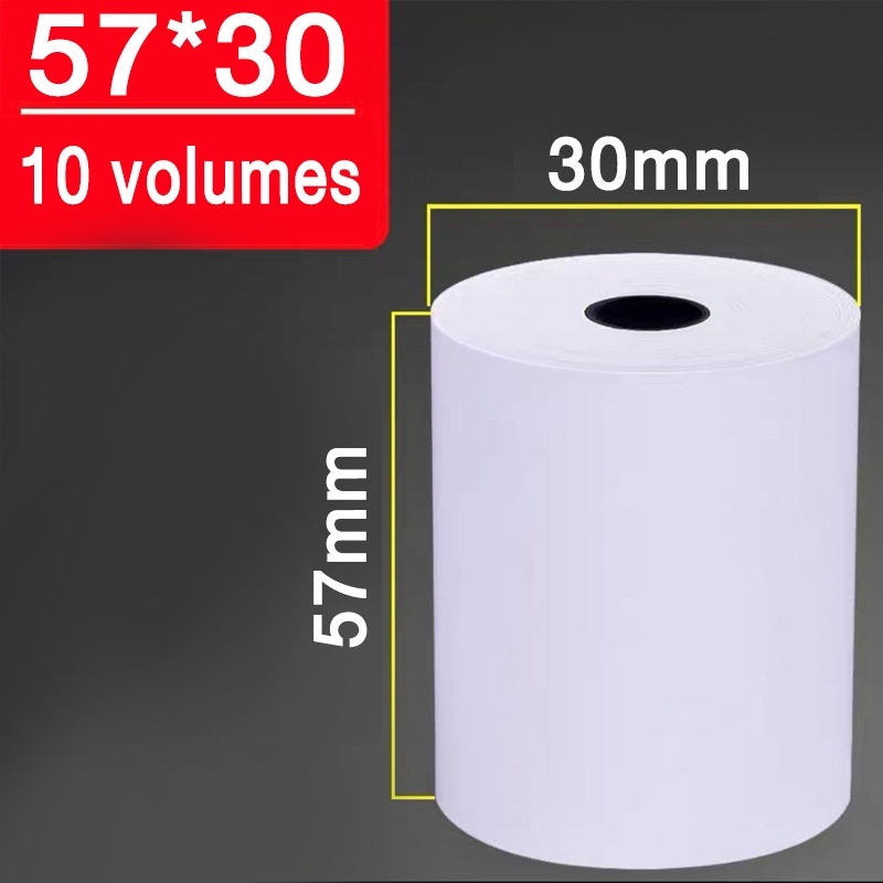 57x30mm Handheld Receipt Paper Roll for Mobile POS 58mm Thermal Printer ...