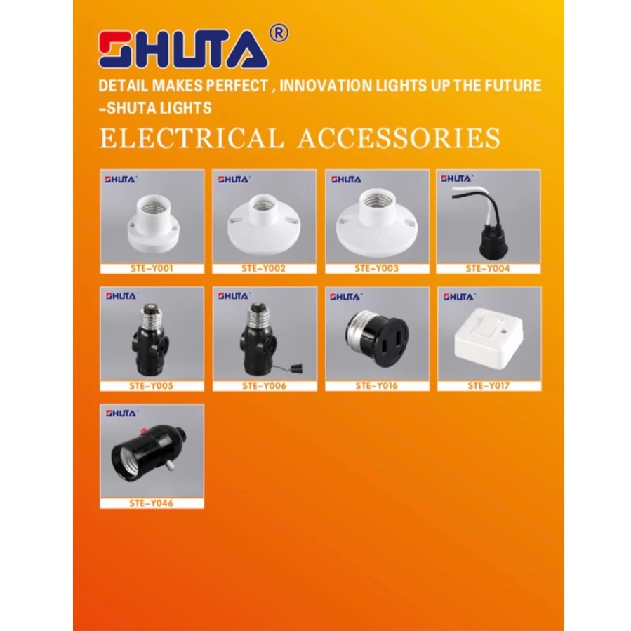 SHUTA ELECTRICAL ACCESSORIES RECEPTACLE PULL CHAIN CURRENT TAP LAMP HOLDER SURFACE SQUARE SWITCH ...
