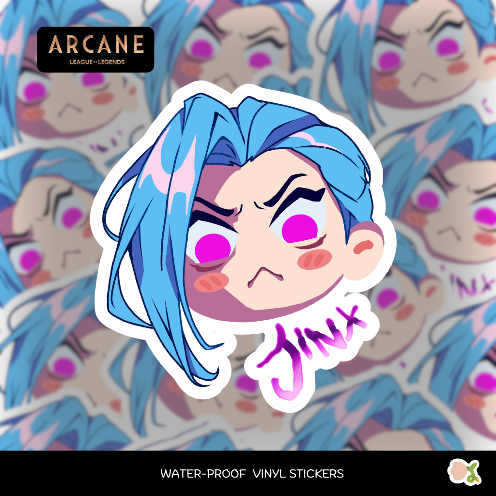 JINX ARCANE Waterproof Vinyl Stickers | for Laptop, Notebook, Flask ...