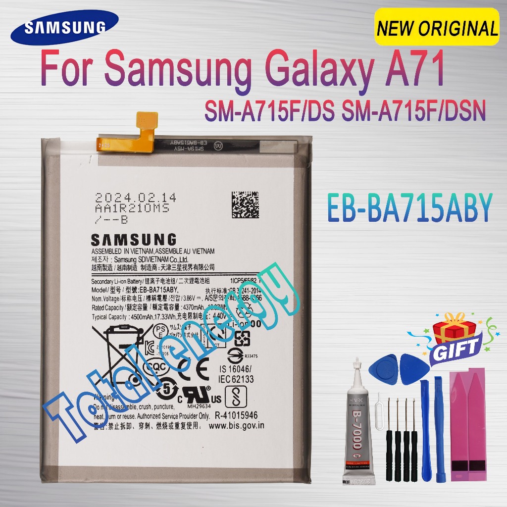 EB-BA715ABY 4500mAh Battery For Samsung Galaxy A71 SM-A715F/DS SM-A715F ...