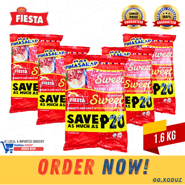 FIESTA Spaghettipid Combo - Spaghetti Pasta 700g + Sweet With Parmesan ...