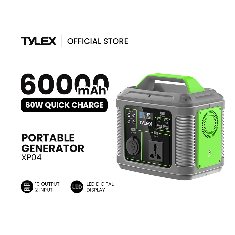 Tylex XP04 300W Portable Generator PD 60W 60000mAh 10 Output And 2 ...