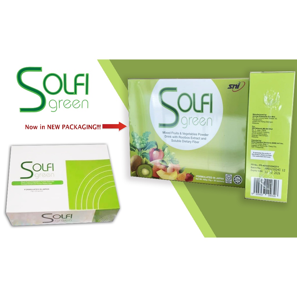 Solfi Green 15grams Loose Sachets - Formulated in Japan | Shopee ...