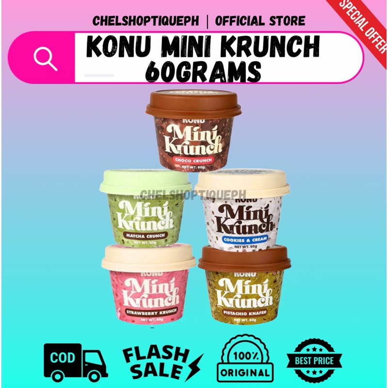 KONU MINI KRUNCH 60grams Small Cereal Ready to Eat On The Go Snack ...