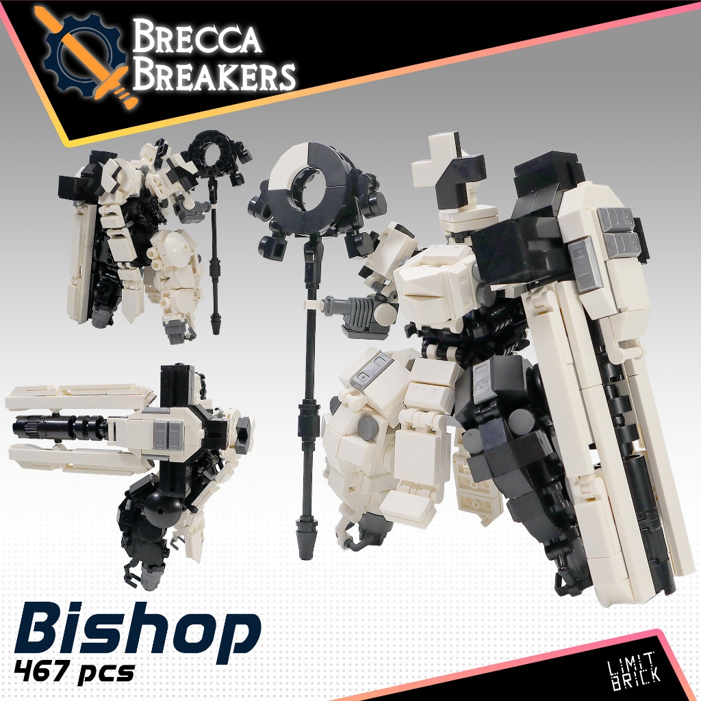 Brecca Breakers Bishop Chessterfields MOC Brick Building Robot Mech ...