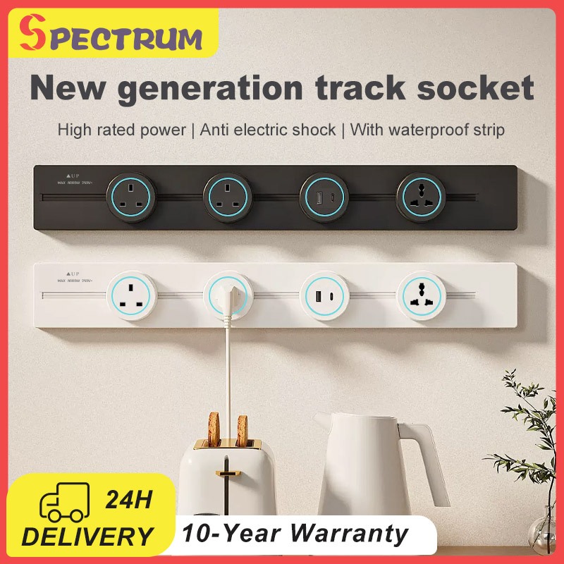 SP Power Rail Socket 8000 Watt Universal Power Adapter Socket with USB ...