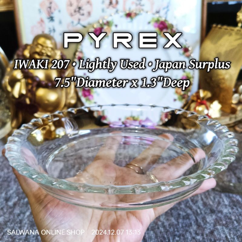 7.5" PYREX IWAKI 207 JAPAN MICROWAVABLE DEEP PLATE (USED) • JAPAN ...