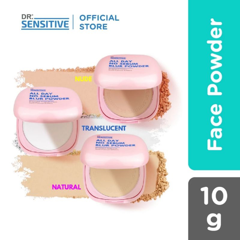 DR. SENSITVE All Day No Sebum Pressed Powder Translucent 10g. | Shopee ...