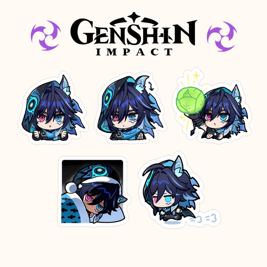 Genshin Impact Ororon Emoji Sticker Set (5pcs) | Shopee Philippines