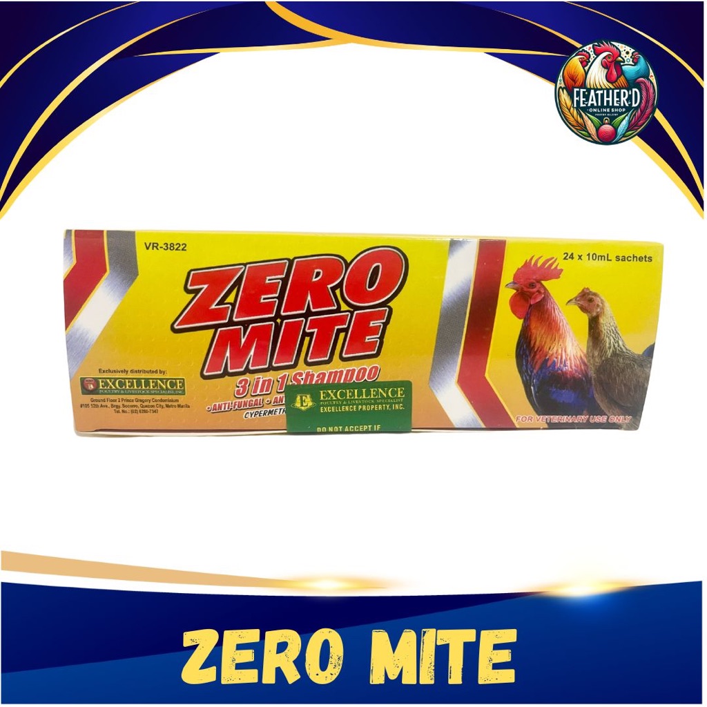 ZERO MITE 3in1 Shampoo 1BOX-24 x 10ml sachets (FOR ANIMAL USE ONLY ...