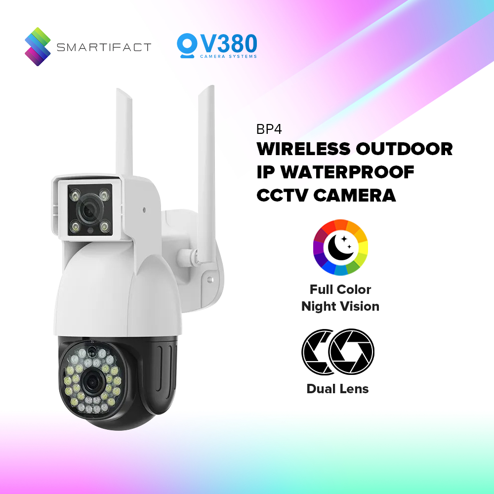 V380 BP4 400W 2MP Dual Lens Wireless Outdoor CCTV Camera 360° PTZ ...