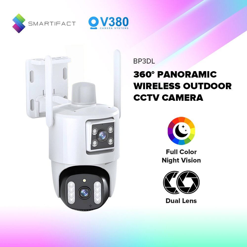 V380 BP3DL Dual Lens HD 2MP CCTV Camera 10x Zoom Waterproof Outdoor 360 ...