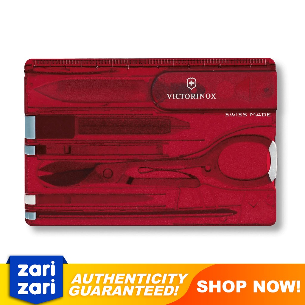 Victorinox Swiss Army SwissCard Classic 10 functions, Translucent Ruby ...