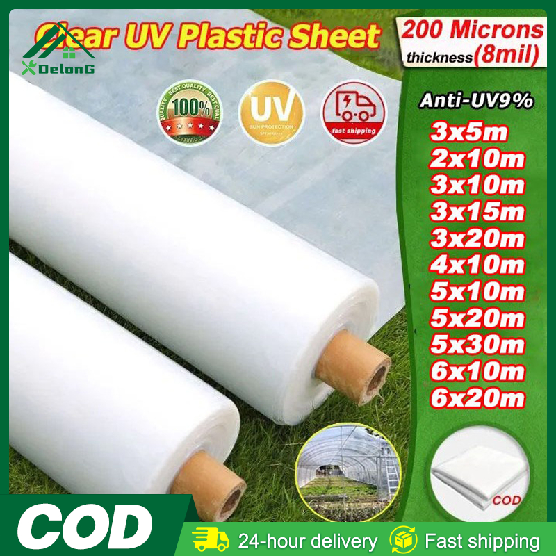 UV Plastic Sheet ( 200 Microns) Plastic Sheeting Clear Greenhouse Film ...