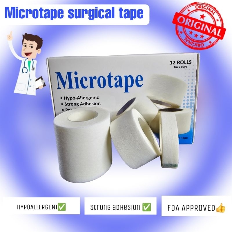 Microtape Adhesive SURGICAL TAPE ( 1inch/ 2inches and 1/2inch) per ...