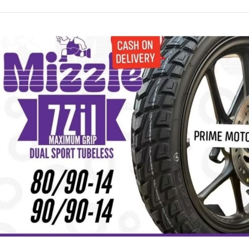 Mizzle Maximum Grip Tubeless 80/90-14, 90/90-14 | Shopee Philippines