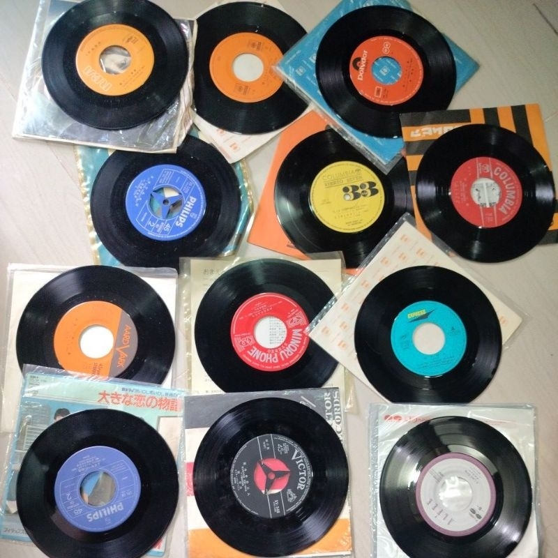 15 pieces 9 pieces 45 RPM Vinyl Record 7 inches plaka vinyl Assorted ...