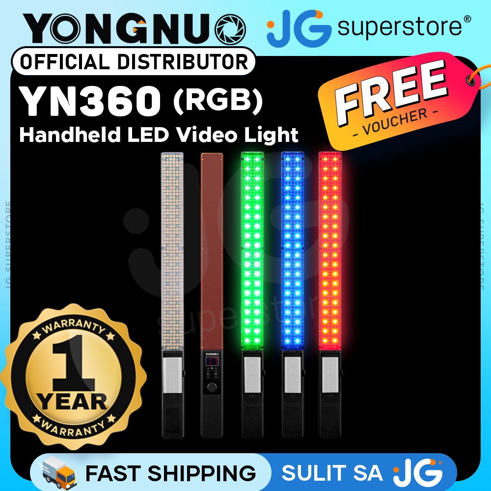 Yongnuo YN360 RGB Handheld Pro LED Video Light Flash Wand - 3200K ...