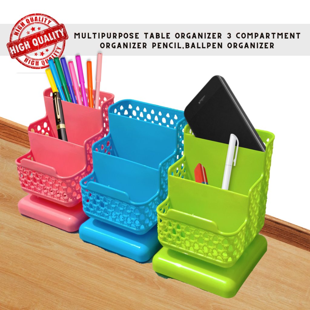 Lacota Multipurpose Table Organizer 3 Compartment Organizer Pencil ...
