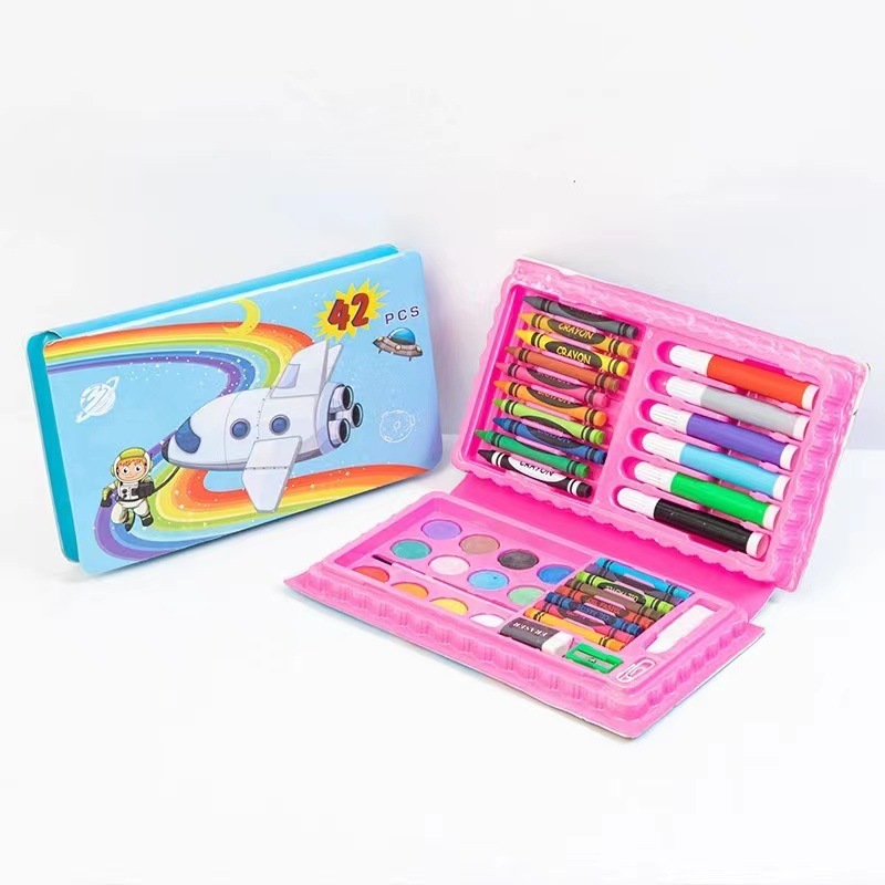 【wholesale】42pcs Kids Coloring Set Painting Water Color Crayon Drawing ...