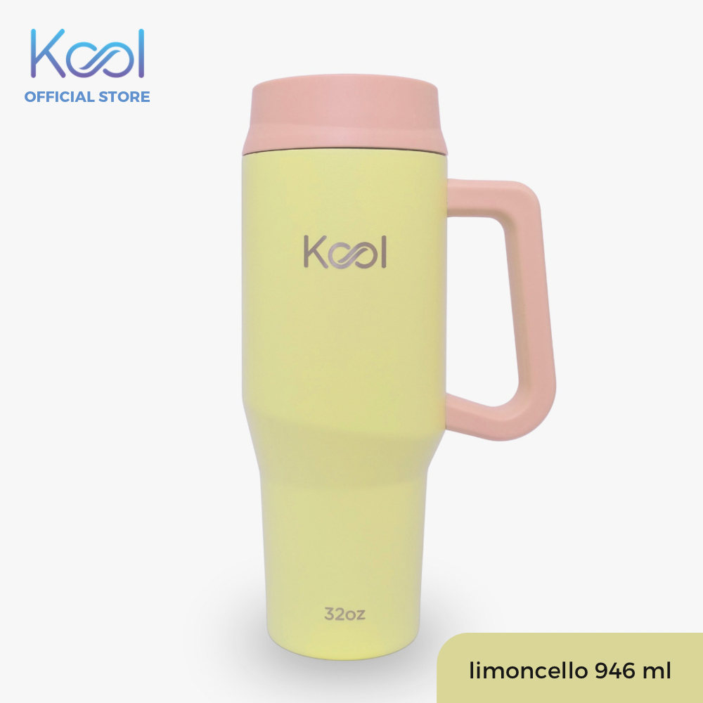 Kool Insulated Stainless Steel On-The-Go Tumbler With Straw - Limoncello Yellow - 32oz/946ml ...