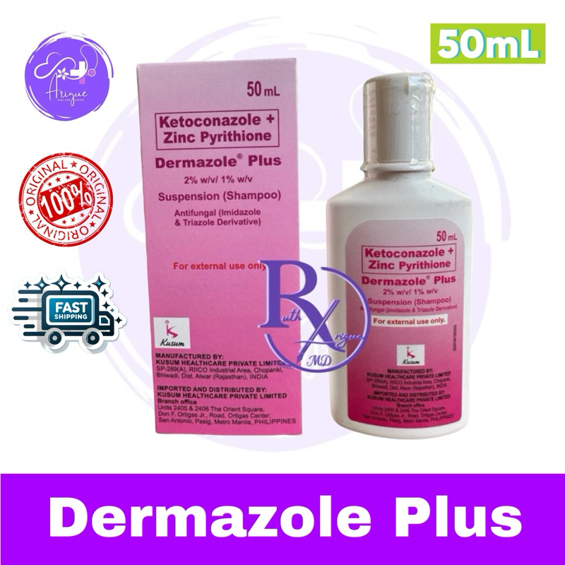 DERMAZOLE Plus Zinc Pyrithione, Ketoconazole - 50mL | Shopee Philippines