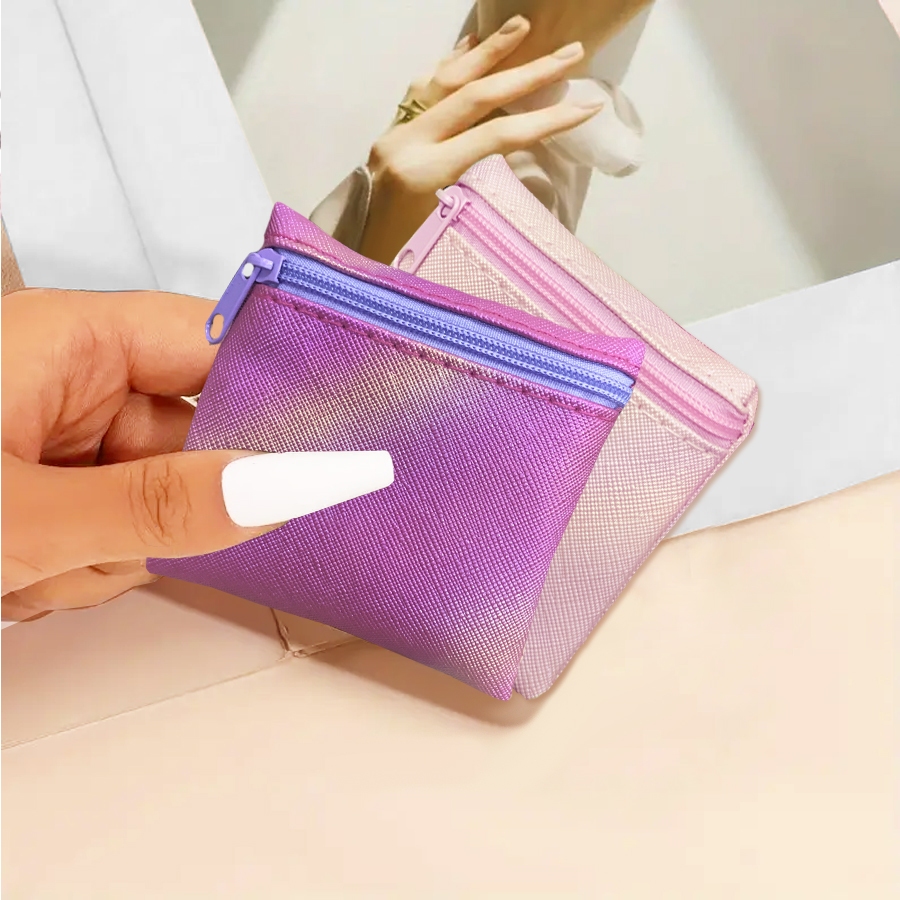 Square coin purse women's fashion hot pink coin holders purse coins ...