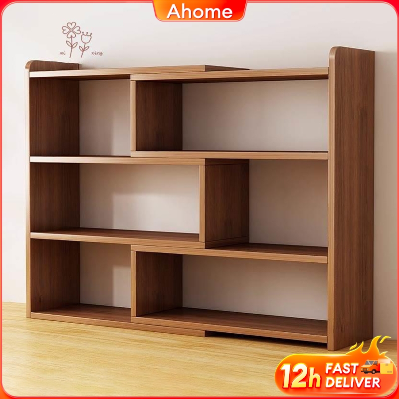 Adjustable Bookshelf Organizer Wood Shelf Rack Desktop Shelf Multi-layer Shelf Storage | Shopee ...
