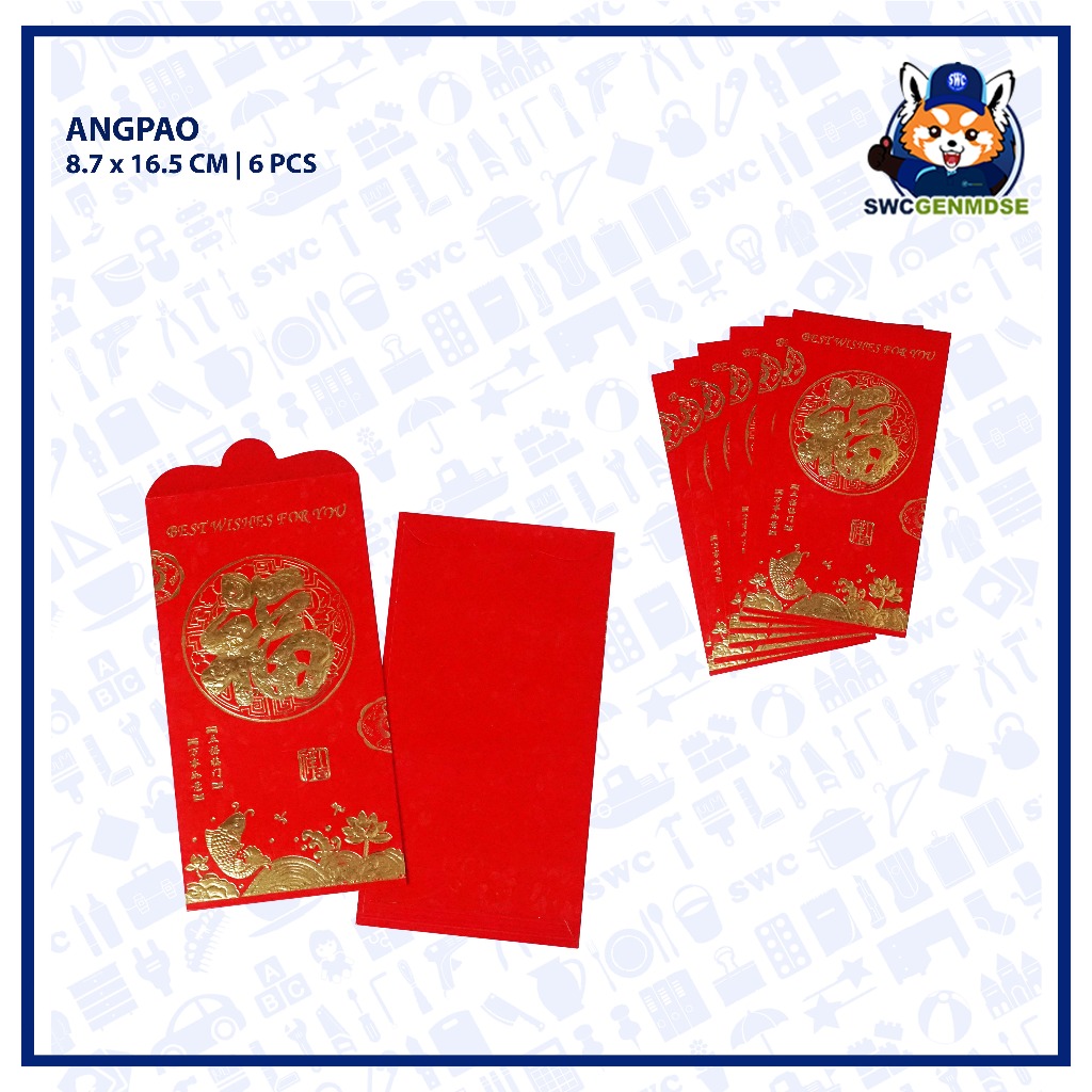 Angpao | Lucky Money Envelope | Red Envelope | 20K-HZ | 6 PCS | Shopee Philippines