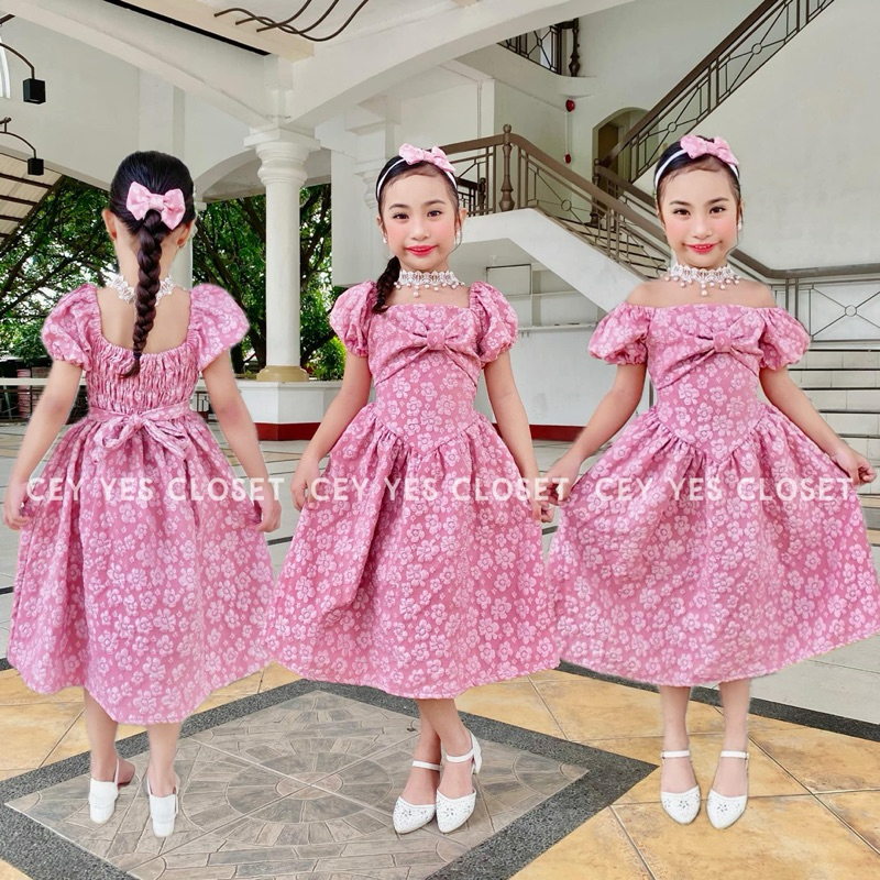 [ACTUAL PHOTO] 008 | CYC Hanela Embossed Jacquard Ribbon Puff Sleeve ...