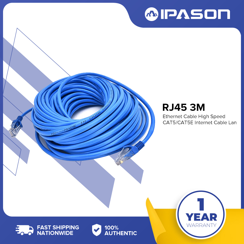 Ipason RJ45 3M/5M/10M/15M/20M Ethernet Cable High Speed RJ45 CAT5/CAT5E Internet Cable Lan ...