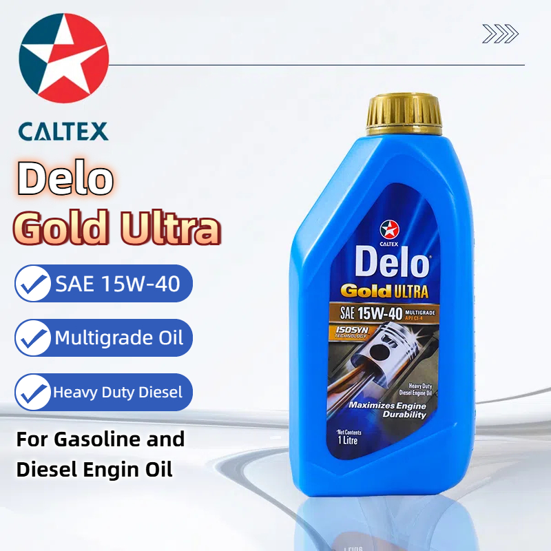 Caltex Delo Gold SAE 15W40 1L Ultra Pail Multigrade Heavy Duty Car For ...