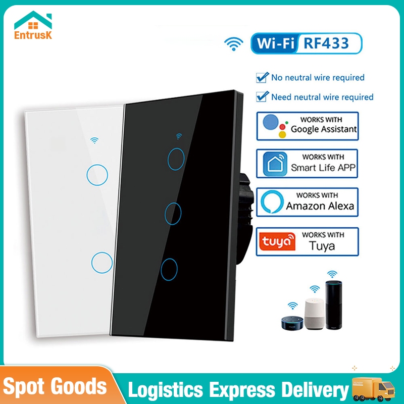 Smart Life Light Switch WiFi Touch Sensor Smart Switch App Remote ...