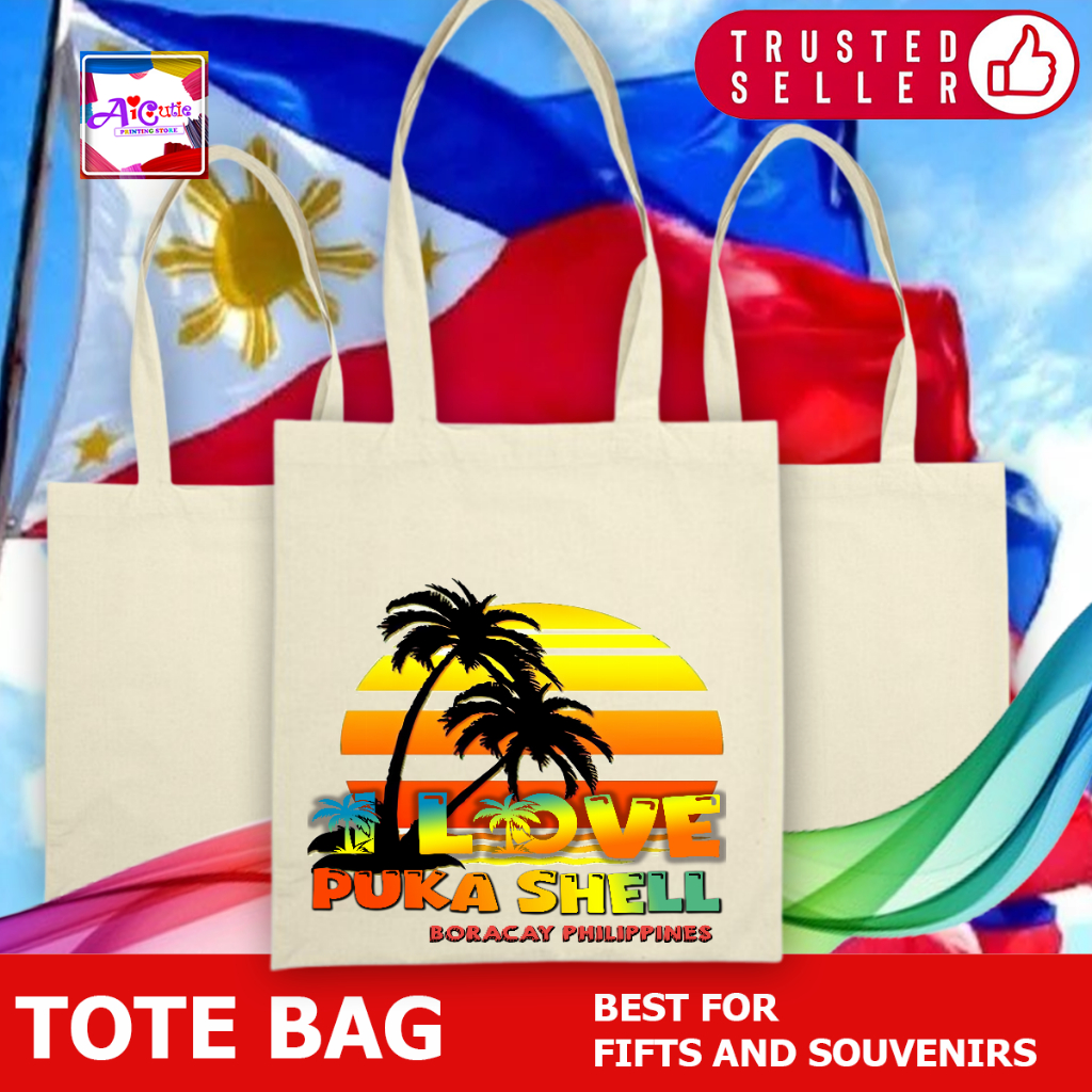 I LOVE PUKA SHELL BEACH BORACAY PHILIPPINES TOTE BAG DESIGN BEST FOR ...
