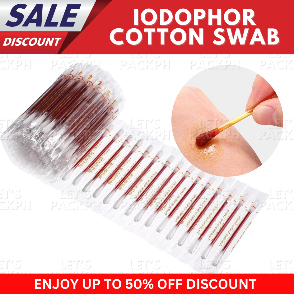 100 Cotton Buds/Alcohol Cotton Wound Disinfection Alcohol Iodophor ...