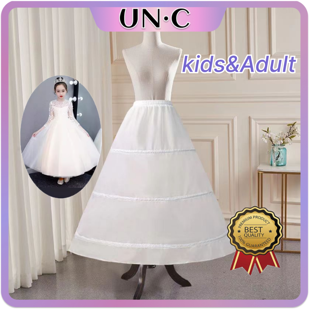 Kids Women Petticoat 2/3/4 Layer Hoops For Gown Underskirt Tulle ...