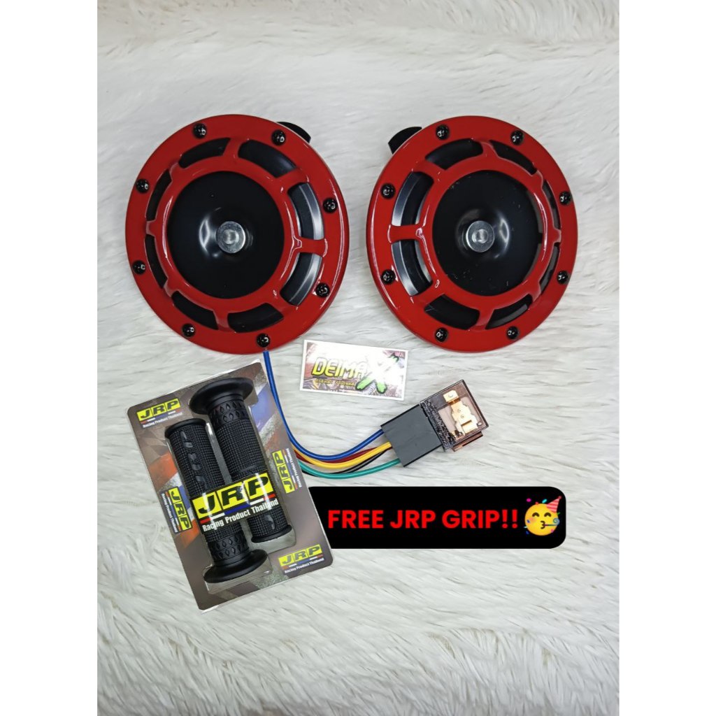 ORIGINAL SEC HORN BIG FREE JRP GRIP!! SET WITH RELAY+SOCKET (SUPERLOUD ...