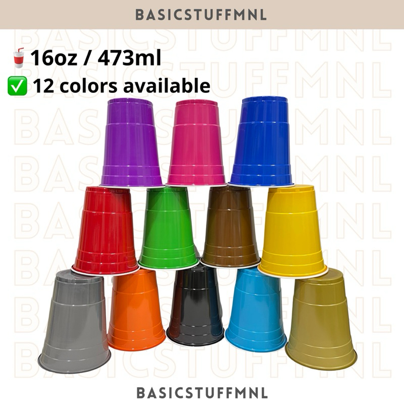 16oz Disposable Red Cups Pink Blue Party Cups 12 colors Beerpong Cups ...
