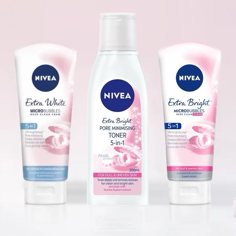 NIVEA EXTRA BRIGHT MICRO BUBBLES DEEP CLEAN SCRUB & PORE MINIMISING ...