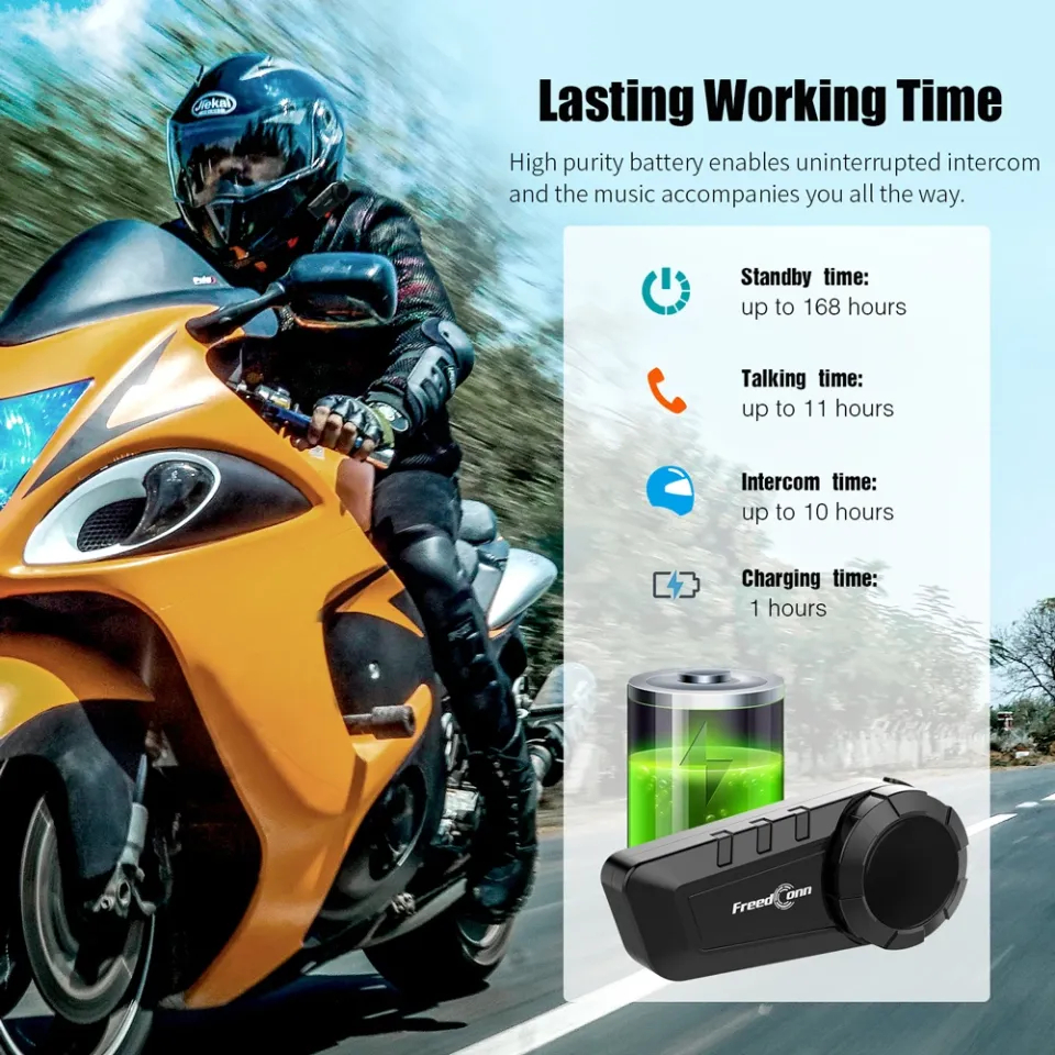 Freedconn KY Pro Motorcycle Intercom Bluetooth helmet Headset | Shopee ...