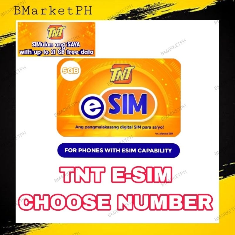 TNT ESim CHOOSE NUMBER ( Fast Delivery ) | Shopee Philippines