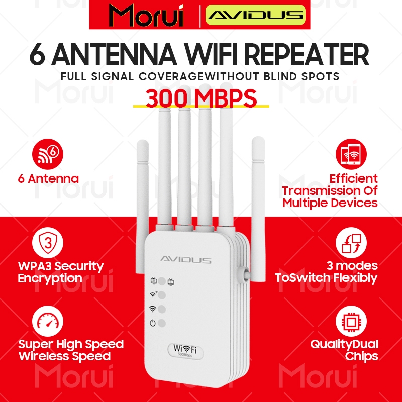 MORUI AVIDUS Dual-band Wireless WIFI Signal Amplifier 6 Antennas 1200M Enhanced Network Extender ...