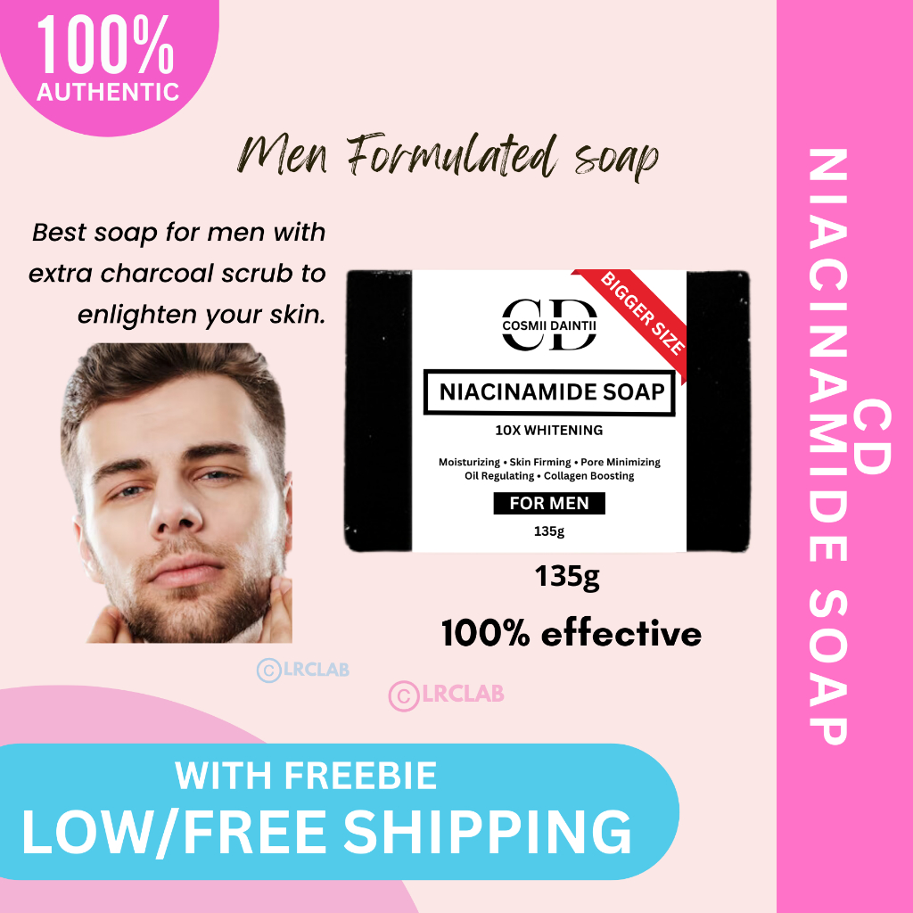 CD NIACINAMIDE SOAP FOR MEN 10X WHITENING SOAP Whitening All Skin Types ...